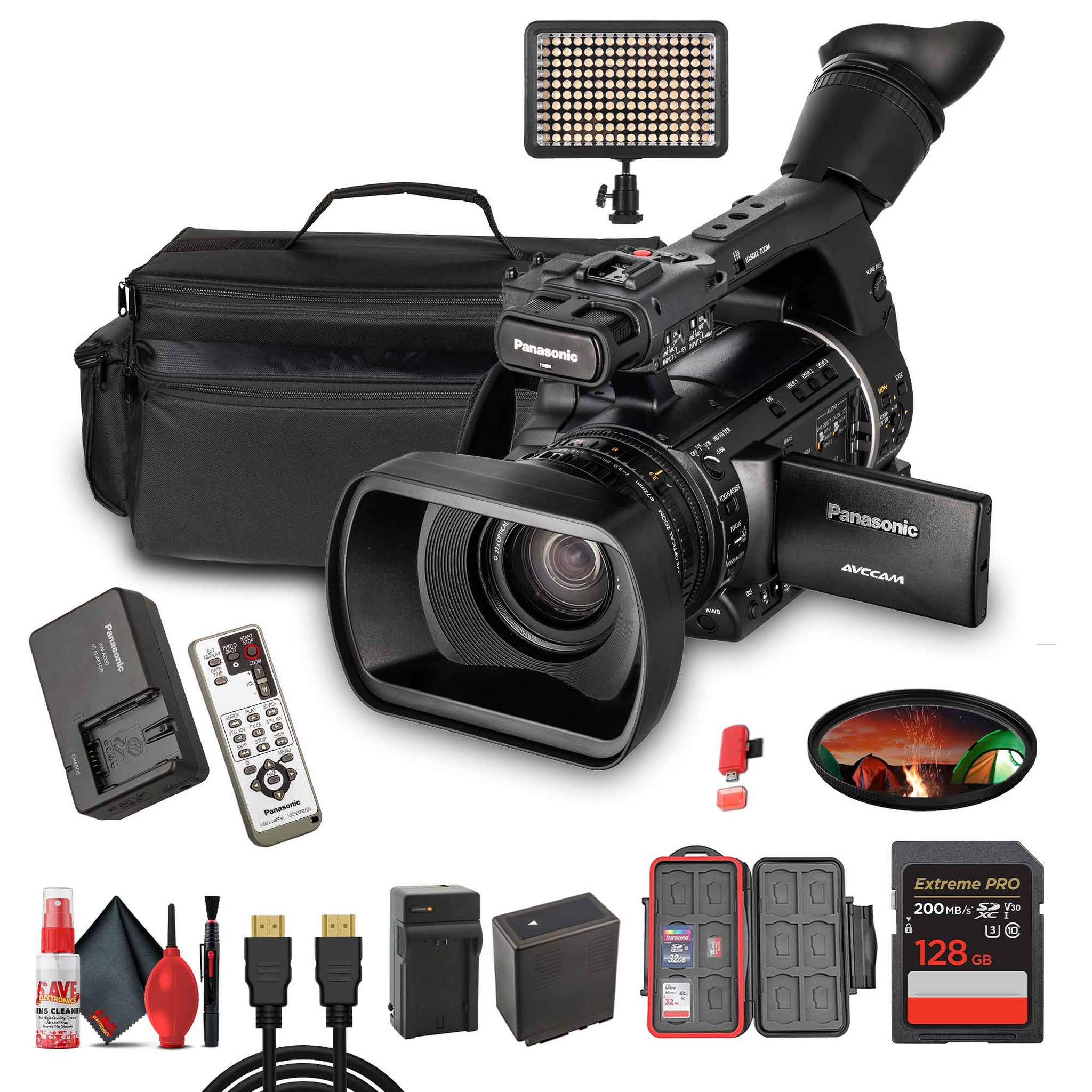Panasonic AG-AC160 AVCCAM HD Camcorder– Dual SD Card Slots, 1080p/60p ...